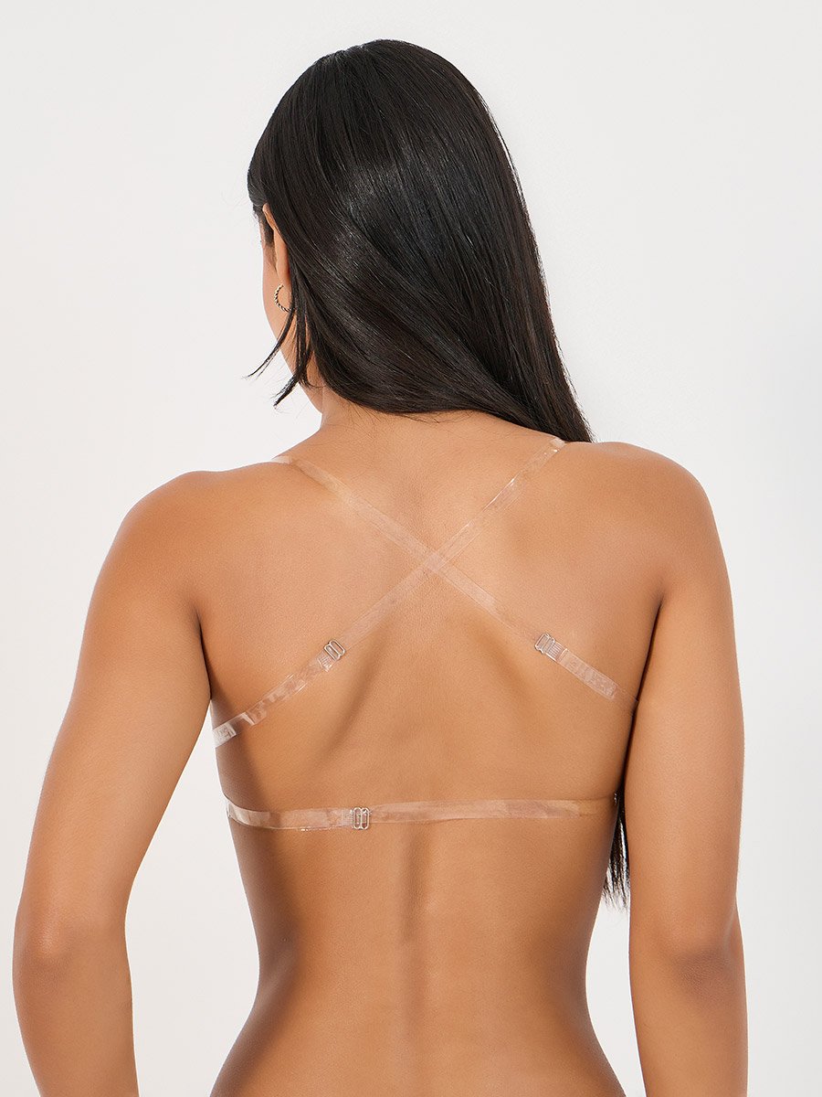 sheer strap bra