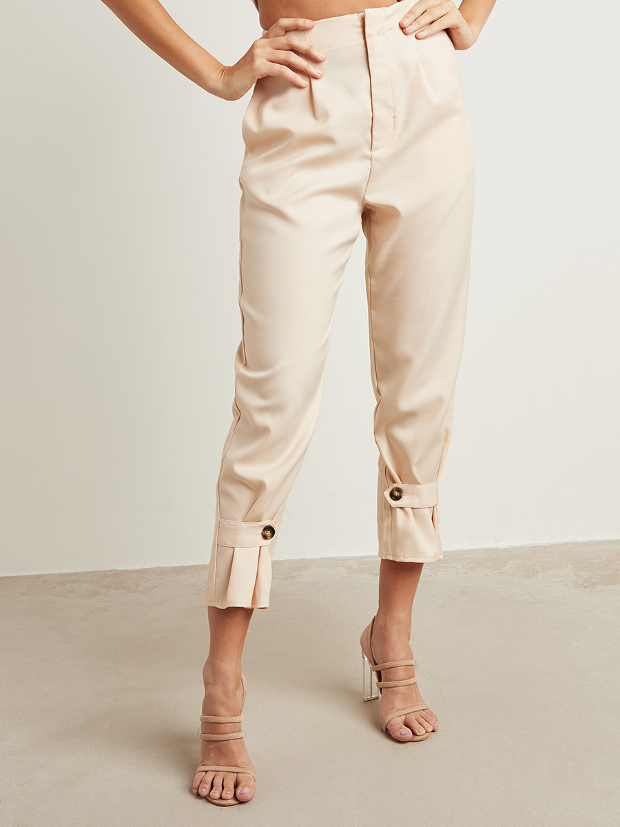 button cuff pants