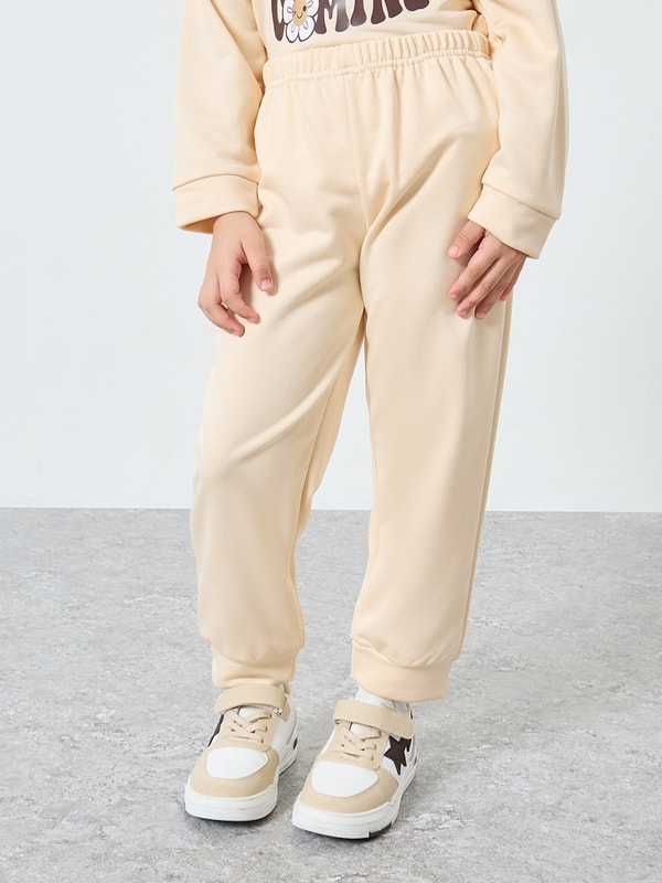 Girl Graphic Print Sweat Top and Wide Leg Jogger Set For Kids at UAE ...
