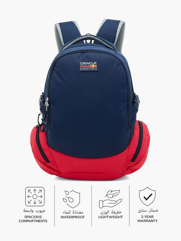 Buy Red Bull Colourblock Backpack with Adjustable Straps and Zip ...