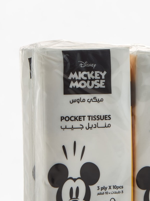 Mickey Mouse 3-Ply Pocket Tissue - Set of 10 For Kids at Saudi | Styli