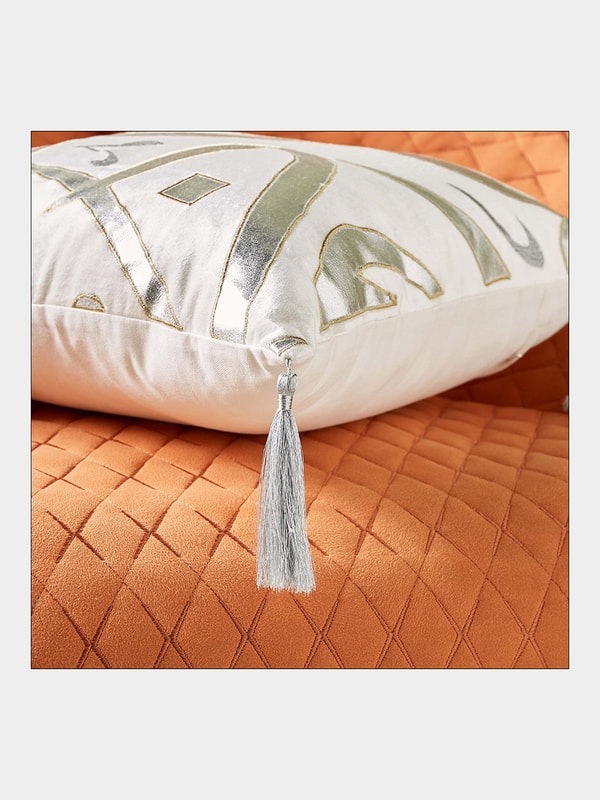 Arabic Calligraphy Embroidered Cushion - 45x45cm For Home at UAE | Styli