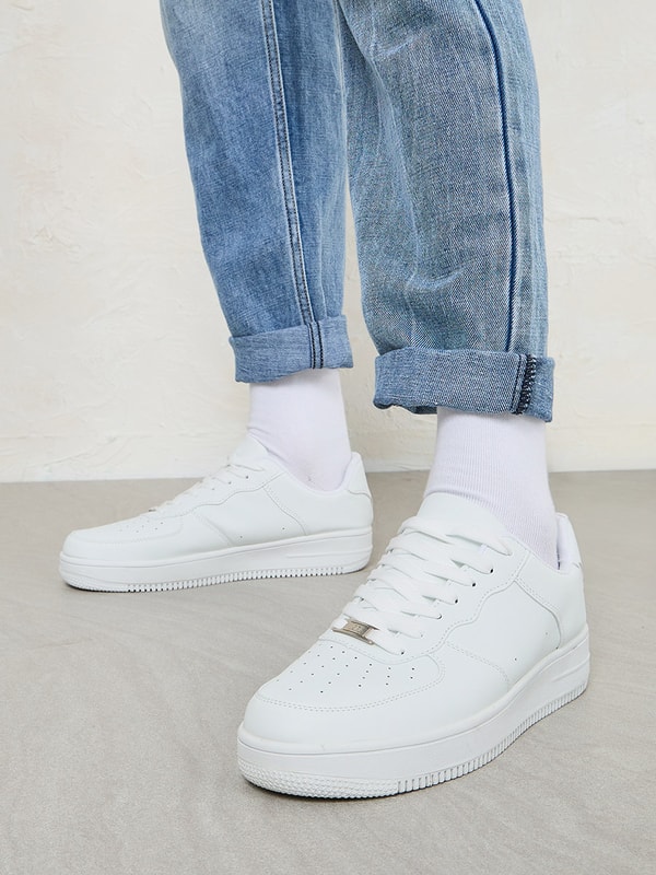 Versatile Platform Sole Skate Sneakers | Styli