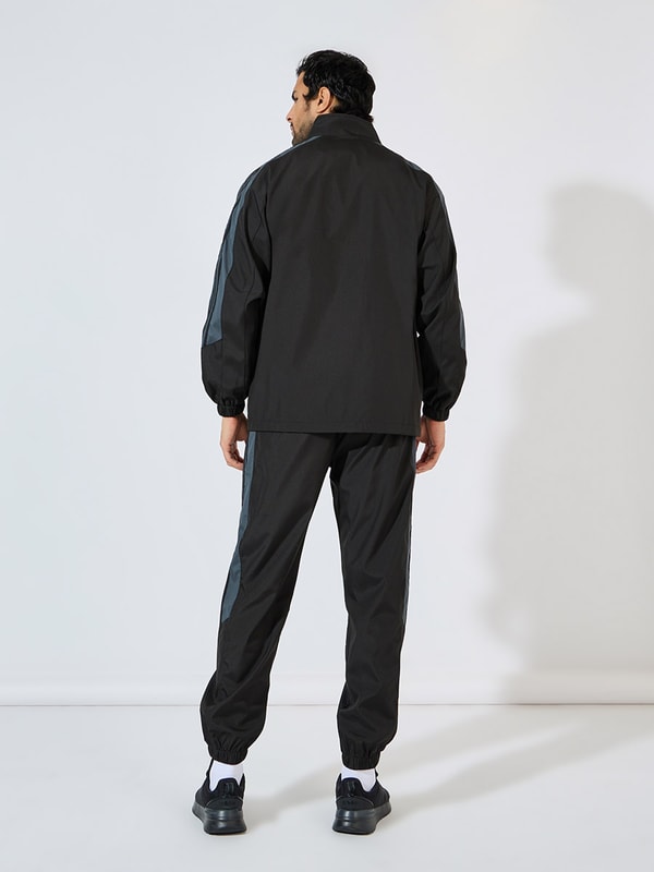 Front Zip Striped Panel Detail Athleisure Track Suit For Men at Saudi ...