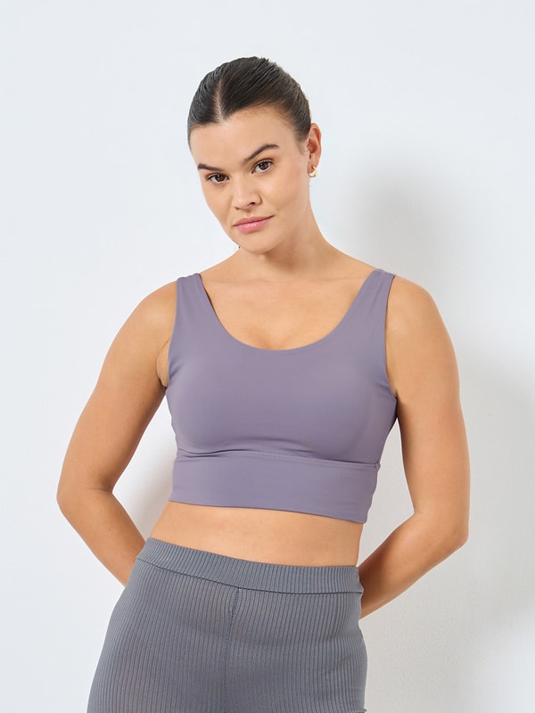 Low Back Broad Underband Low Impact Sports Bra For Women at Saudi | Styli