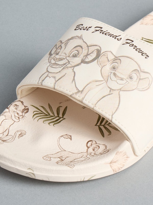 Buy All Over Simba and Nala Print Beach Slides Cream For Default ...