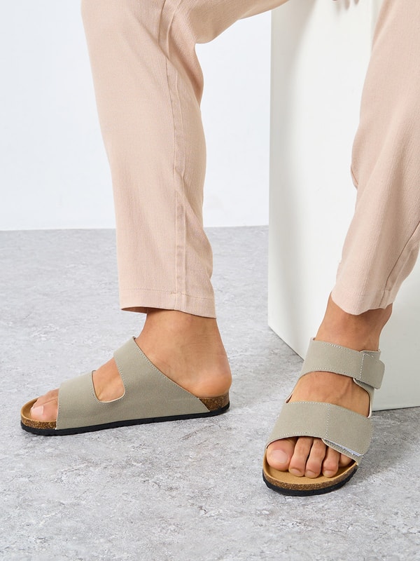 Double Band Slip on Sandals For Men at UAE | Styli