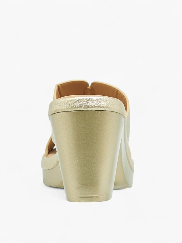 Cut-Out Detail Slip-On Sandals with Block Heels For Default Category at ...