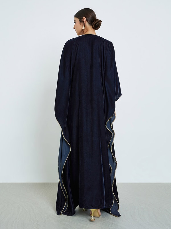 Winter Wear Kaftan with Studded Hand Embroidery For Women at UAE | Styli