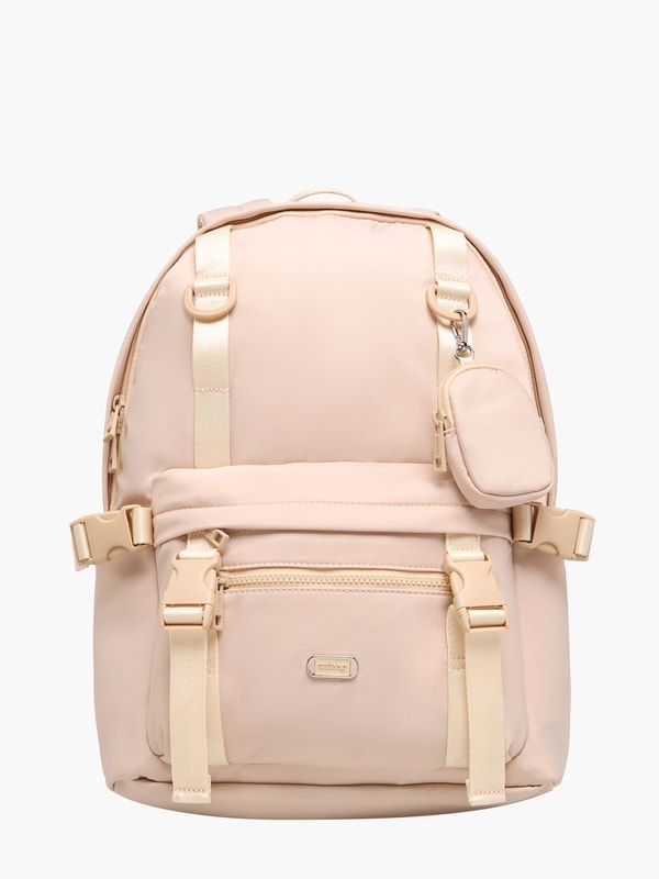Solid Backpack with Adjustable Shoulder Straps and Pouch For Default ...