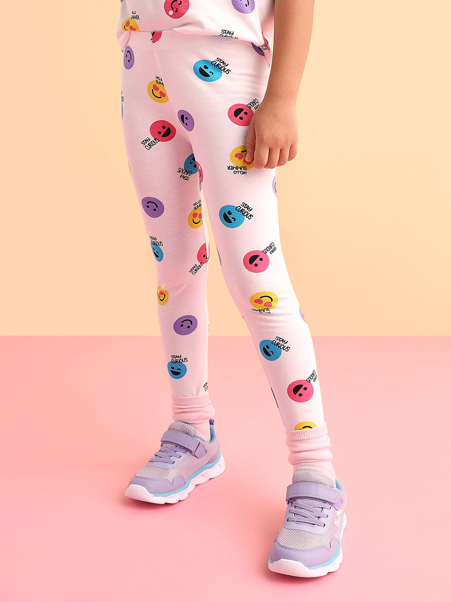 Emoji Leggings For Kids Wicked Soft Emoji Emotions OS Leggings